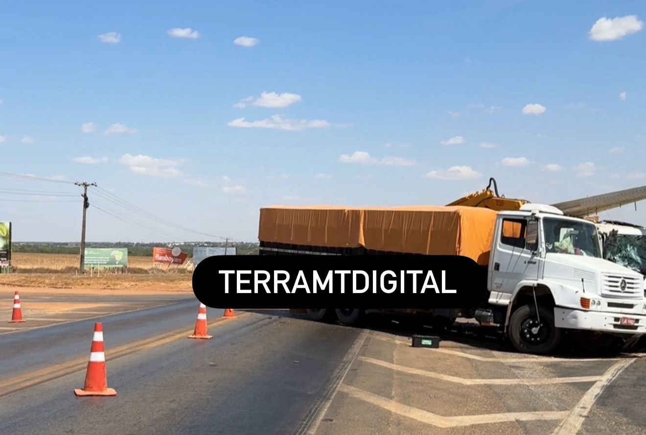 Carreta carregada de postes bate em caminhão que saía da estrada do ...